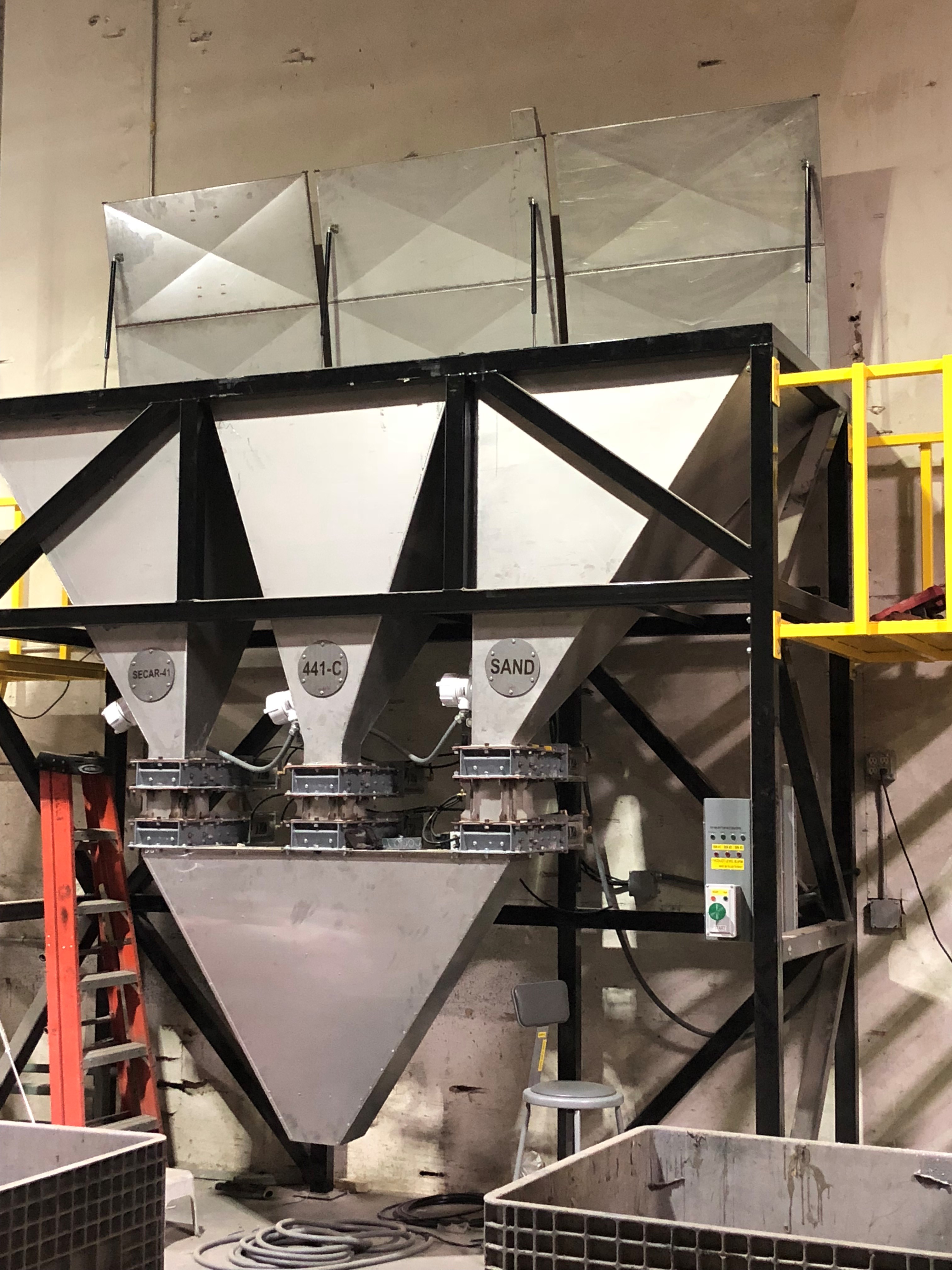 Custom Hopper with Frame | JLMC: Custom Metal Fabricators